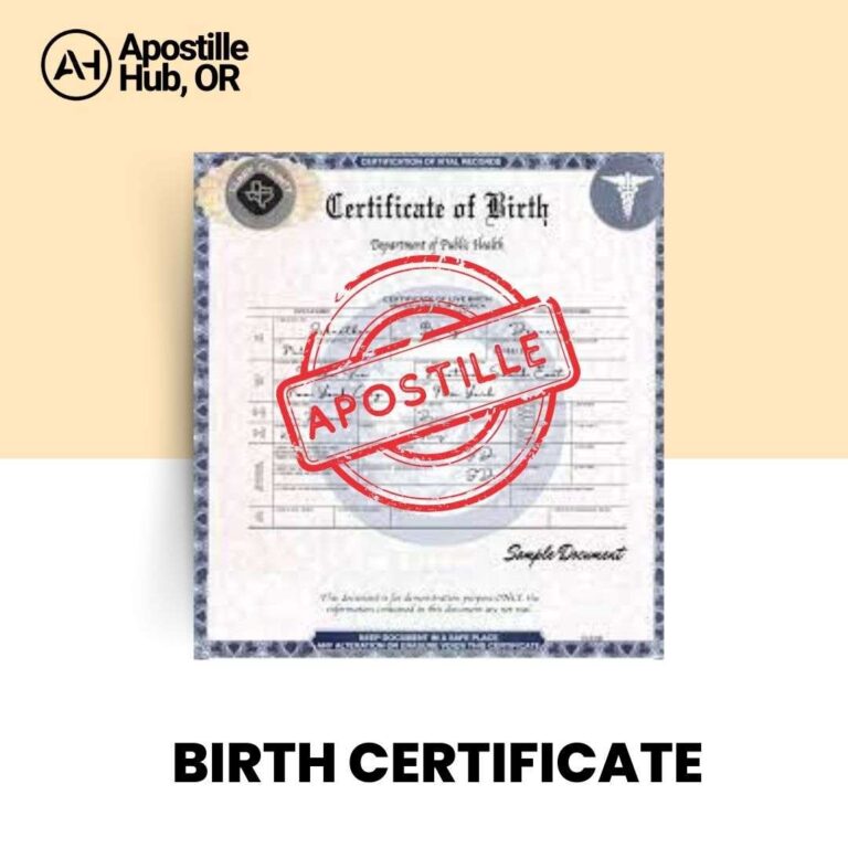Birth Certificate Apostille Service | Oregon Apostille Hub