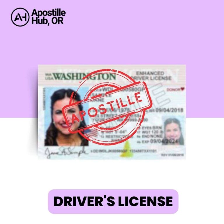 Drivers License Apostille Service | Oregon Apostille Hub