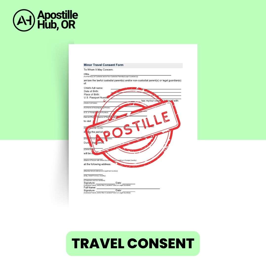 Travel Consent Letter Apostille | Oregon Apostille Hub